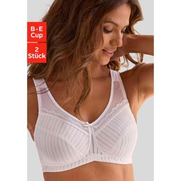 petite fleur by Lascana Entlastungs-BH Packung, ohne B&uuml;gel mit leicht wattierten Tr&auml;gern &ndash; auch ideal f&uuml;r gro&szlig;e Gr&ouml;&szlig;en schwarz 105, Cup C Entlastungs-
