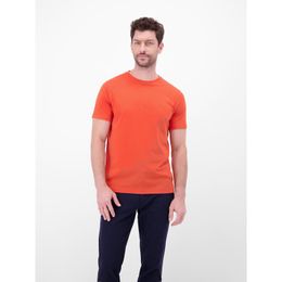 Lerros Herren Lerros T-Shirt im Basic-Look orange S