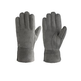 Pearlwood Damen Pearlwood Lederhandschuhe &raquo;LANA&laquo; Warm gef&uuml;ttert, Temperaturregulierend grau 7.5