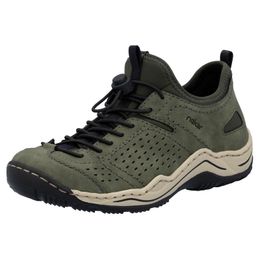 Rieker Damen Slip-On Sneaker , Schlupfschuh, Freizeitsneaker, Halbschuh mit markanter Laufsohle gr&uuml;n 43