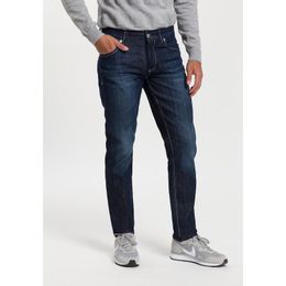 Bruno Banani Herren Straight-Jeans &raquo;Dylan&laquo; gerade Beinform, Used-Waschung, niedrige Leibh&ouml;he blau 32, L&auml;nge 34