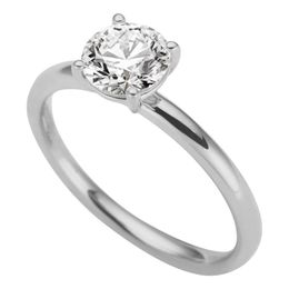 Firetti Damen Goldring &raquo;Schmuck Geschenk Gold 333 Vorsteckring Verlobung Solit&auml;r Lab Grown&laquo; mit Brillant silber 18, 1 VS = sehr kleine Einschl&uuml;sse, 