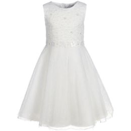 happy girls M&auml;dchen happy girls T&uuml;llkleid &raquo;tulle dress with flowers&laquo; beige 152, N-Gr