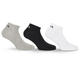 Fila Damen Socken &raquo;UNISEX INVISIBLE PLAIN SOCKS&laquo; 3 Paar tlg. mit eingestricktem Logo an der Ferse wei&szlig; 39-42