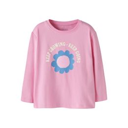 name it M&auml;dchen Langarmshirt &raquo;NMFLINDALI LS NREG TOP BOX&laquo; Baumwollmischung, regular fit rosa 98