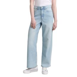 Tom Tailor Denim Damen Tom Tailor Denim Weite Jeans &raquo;LINOU&laquo; im Five-Pocket Style blau XL (42), L&auml;nge 32