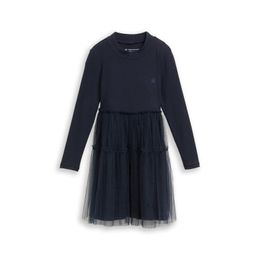 Tom Tailor M&auml;dchen Tom Tailor Strickkleid Ohne Taschen mit T&uuml;ll-Rock 128/134, N-Gr