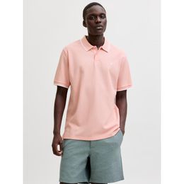 Jack & Jones Jack & Jones Herren Poloshirt &raquo;JJEAUSTIN POLO SS NOOS&laquo; Materialmix, regular fit rosa XS