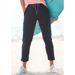 ELBSAND Damen 7/8-Hose &raquo;Ivalo&laquo; aus Sweatware, Jogginghose, Relaxhose, Freizeitlook blau M (38), N-Gr