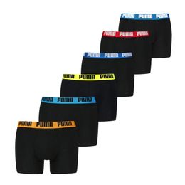 Puma Herren Puma Boxershorts &raquo;Puma MEN EVERYDAY BOXER&laquo; Packung, 6er Pack, Elastischer Logobund, Stretchmaterial, ohne Eingriff bunt S