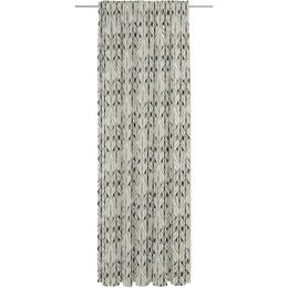 Adam Vorhang &raquo;Wave&laquo; Multifunktionsband 1 Stk. tlg. aus Leinen und Bio-Baumwolle schwarz Jacquard, Baumwolle, Leinen 225cm, Multifunktionsband, 142cm