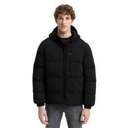 Tom Tailor Denim Herren Tom Tailor Denim Steppjacke mit Kapuze mit Kapuze schwarz M