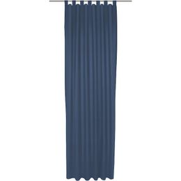 WIRTH Vorhang &raquo;Umea&laquo; Schlaufen 1 Stk. tlg. blau Jacquard, Polyester 245cm, Schlaufen, 132cm