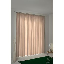 Adam Vorhang &raquo;Uni Collection&laquo; Kr&auml;uselband 1 Stk. tlg. aus 100% Bio-Baumwolle, Vorhang nach Wunschma&szlig; braun Baumwolle (Bio-Baumwolle) 145cm, Kr&auml;uselband, 