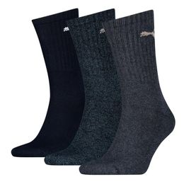 Puma Herren Puma Socken &raquo;Puma UNISEX CREW SOCK 3P&laquo; 3 Paar, mit farblichem Logo blau 43-46