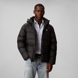 Calvin Klein Jeans Herren Steppjacke &raquo;LS NYLN ZP OFF HD DW&laquo; mit Kapuze Kapuze, Regular Fit, warm wattiert schwarz XXL