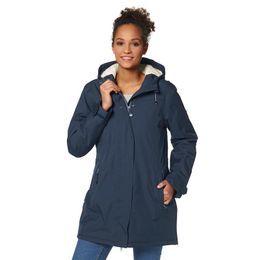 Polarino Damen Funktionsjacke mit Kapuze Atmungsaktiv, winddicht, wasserdicht. Wassers&auml;ule 8000mm blau 50