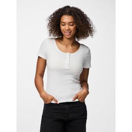 Pieces Damen Pieces Kurzarmshirt &raquo;PCKITTE SS TOP NOOS BC&laquo; Baumwollmischung, slim fit wei&szlig; XL