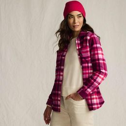 LANDS' END Anyweather Fleece-Hemdjacke f&uuml;r Damen in Petite-Gr&ouml;&szlig;e, Damen, size: petite, Lila, Polyester, by Lands' End