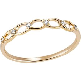 Firetti Damen Fingerring &raquo;Schmuck Geschenk Gold 585 Goldring Damenring&laquo; mit Brillanten gold 56, 0,05 SI = kleine Einschl&uuml;sse, Diamanten Gelbgold 585, 