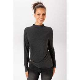 Aniston Casual Damen Aniston CASUAL Langarmshirt mit dekorativer Schnalle am Saum - NEUE KOLLEKTION 38