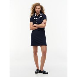Tommy Hilfiger Damen Polokleid &raquo;1985 POLO DRESS SHORT SLEEVE&laquo; Baumwoll-Piqu&eacute; mit Stretch-Anteil, Slim Fit blau M (38), N-Gr