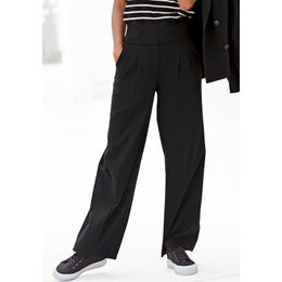 Lascana Damen Lascana Palazzohose &raquo;mit weitem Bein aus weicher und leichter Webware&laquo; Sommerhose im Business-Look, elegante Anzughose mit Taschen 
