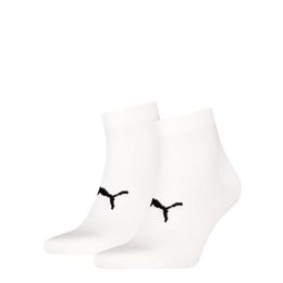 Puma Herren Puma Kurzsocken &raquo;Puma UNISEX SPORT LIGHT QUARTER 2P&laquo; 2 Paar, mit verst&auml;rktem Fersen- und Zehenbreich wei&szlig; 43-46