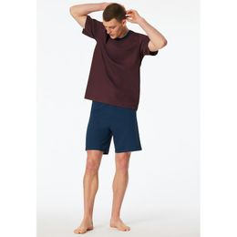 Schiesser Herren Pyjama &raquo;Comfort Essentials&laquo; Set, 0, 2 mit aufgesetzter Brusttasche braun 50