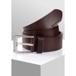 Tom Tailor Herren Tom Tailor Lederg&uuml;rtel &raquo;TTCALVINPLUS&laquo; 4 cm breiter Herreng&uuml;rtel, Casual und Jeans Look braun 100