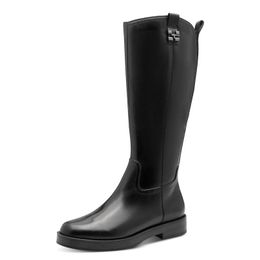 Tamaris Damen Stiefel , Blockabsatz, Businessstiefel im klassischen Reiterlook schwarz 40, Normalschaft