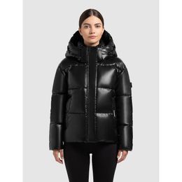 Khujo Damen Khujo Steppjacke &raquo;DEVINA2 SHINY&laquo; mit Kapuze abnehmbare Kapuze, Windschutzblende mit Magnetverschluss XL (42)