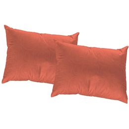 WIRTH Dekokissen Kissenh&uuml;lle ohne F&uuml;llung, 2 St&uuml;ck orange Kunstfaser B/L: 40cm x 40cm, 2 Stk.