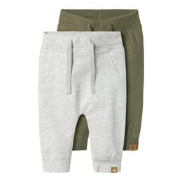 name it Jungen Sweathose &raquo;NBNTAKKI mit verstellbarem Bund und bequemer Form&laquo; meliert, regular fit, Baumwollmix, Sweatware grau 80, N-Gr