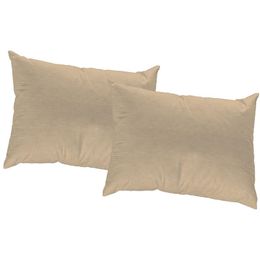 WIRTH Dekokissen &raquo;FIONA&laquo; Kissenh&uuml;lle ohne F&uuml;llung, 2 St&uuml;ck beige Kunstfaser, Polyester B/L: 40cm x 60cm, 2 Stk.