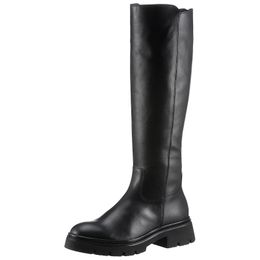 Gabor Damen Stiefel , Blockabsatz, Langschaftstiefel in cleaner Optik schwarz 40, Varioschaft