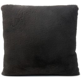 G&ouml;zze Dekokissen &raquo;Fellimitat-Kissen&laquo; grau Polyester B/L: 60cm x 60cm, 1 Stk.