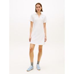 Tommy Hilfiger Damen Polokleid &raquo;TH SCRIPT OPEN-NK POLO DRS&laquo; mit Knopfleiste L (42/44), N-Gr