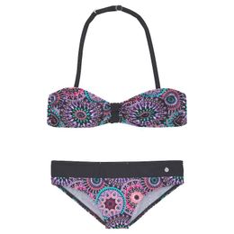 s.Oliver M&auml;dchen s.Oliver Bandeau-Bikini mit coolem Print bunt 146/152, N-Gr