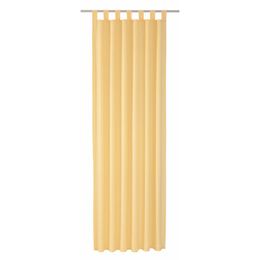 Weckbrodt-Gardinen Vorhang &raquo;Vito&laquo; Schlaufen 1 Stk. tlg. Microvelour, blickdicht, Unifarben, Gardine, Store gelb Satin, Polyester 175cm, Schlaufen, 140cm