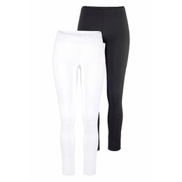 Boysen's Boysen's Damen Leggings mit Baumwolle NEUE FARBE schwarz-wei&szlig; 42 (M), N-Gr
