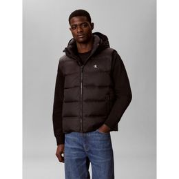 Calvin Klein Jeans Herren Steppweste &raquo;NYLON ZIP OFF HOOD&laquo; Regular fit mit abnehmbarer Kapuze schwarz XXL