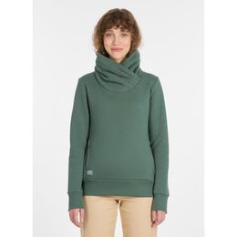 Ragwear Damen Sweatshirt &raquo;ANABETH&laquo;, mit hohem Stehkragen, aus Baumwolle und Polyester, in Sweatware gr&uuml;n XXL