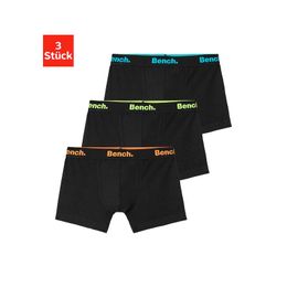Bench. Kinder Boxer &raquo;Boxershorts f&uuml;r Jungen&laquo; Packung, 3 Stk. mit Logo-Webbund schwarz 122/128, 3 Stk.