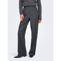 Only Damen Only Anzughose &raquo;ONLHATTIE-LANA HW W MEL PANT TLR NOOS&laquo; Materialmix grau 34, L&auml;nge 32