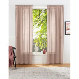 LeGer Home by Lena Gercke Vorhang &raquo;Lanea&laquo; Stangendurchzug 1 Stk. tlg. Leinenoptik, 1 Schal, verschiedene Gr&ouml;&szlig;en rosa Baumwolle, Polyester 145cm, 