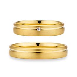 Phoenix Ph&ouml;nix Unisex Trauring &raquo;Schmuck Partnerring Ehering Verlobungsring Freundschaftsring&laquo; Made in Germany - wahlweise mit oder ohne Brillant 56, ohne 