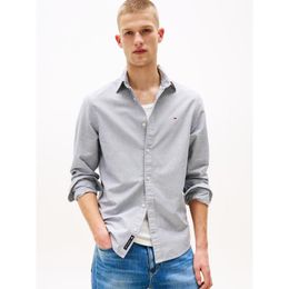 Tommy Jeans Herren Langarmhemd &raquo;TJM REGULAR OXFORD&laquo; mit Rundhalsausschnitt, Button-down-Kragen blau XL (54/56), N-Gr