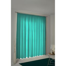 Adam Vorhang &raquo;Graphic Ventus&laquo; Kr&auml;uselband 1 Stk. tlg. aus 100% Bio-Baumwolle blau Jacquard, Baumwolle (Bio-Baumwolle) 175cm, Kr&auml;uselband, 145cm