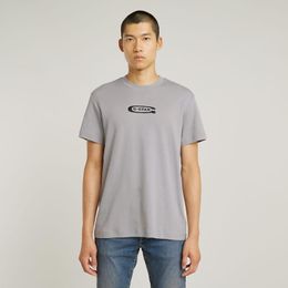 G-Star Raw G-Star Herren G-STAR T-Shirt &raquo;Old Skool Logo&laquo; mit Frontprint grau S